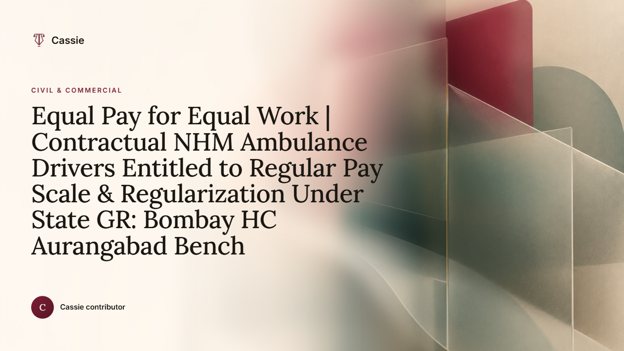 Equal Pay for Equal Work | Contractual NHM Ambulance Drivers Entitled ...